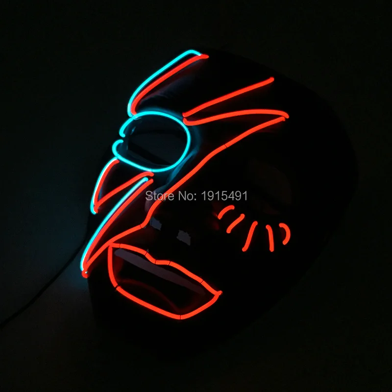 Glowing-EL-Wire-Halloween-Scar-Mask-Cosplay-Props-LED-Light-Up ...