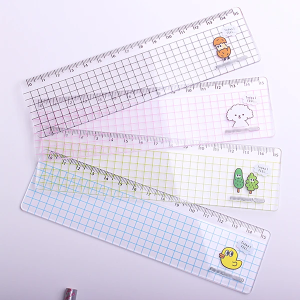 1PC-Kawaii-Transparent-Straight-Rulers-15CM-Stationery-Ruler-Kids ...