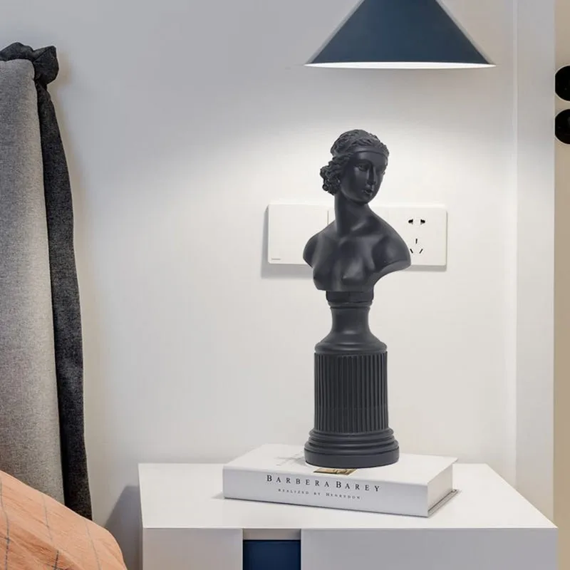 Nordic Modern Goddess Large Resin Bust Statue Classic People Figurines ...