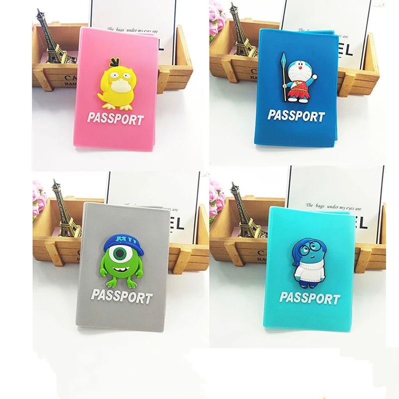 CAJIFUCO Cartoon Passport Cover PVC Passport Holder Baby Passport Case ...