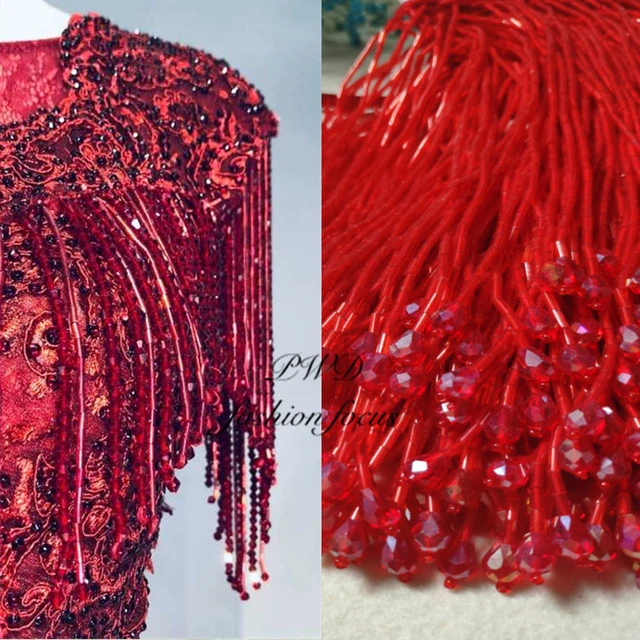 Red Beaded Fringe