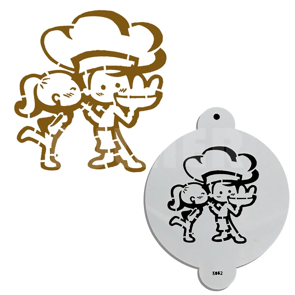 DIY-Chef-Pattern-Cake-Stencil-bakeware-Wedding-Cake-Template-Mold ...