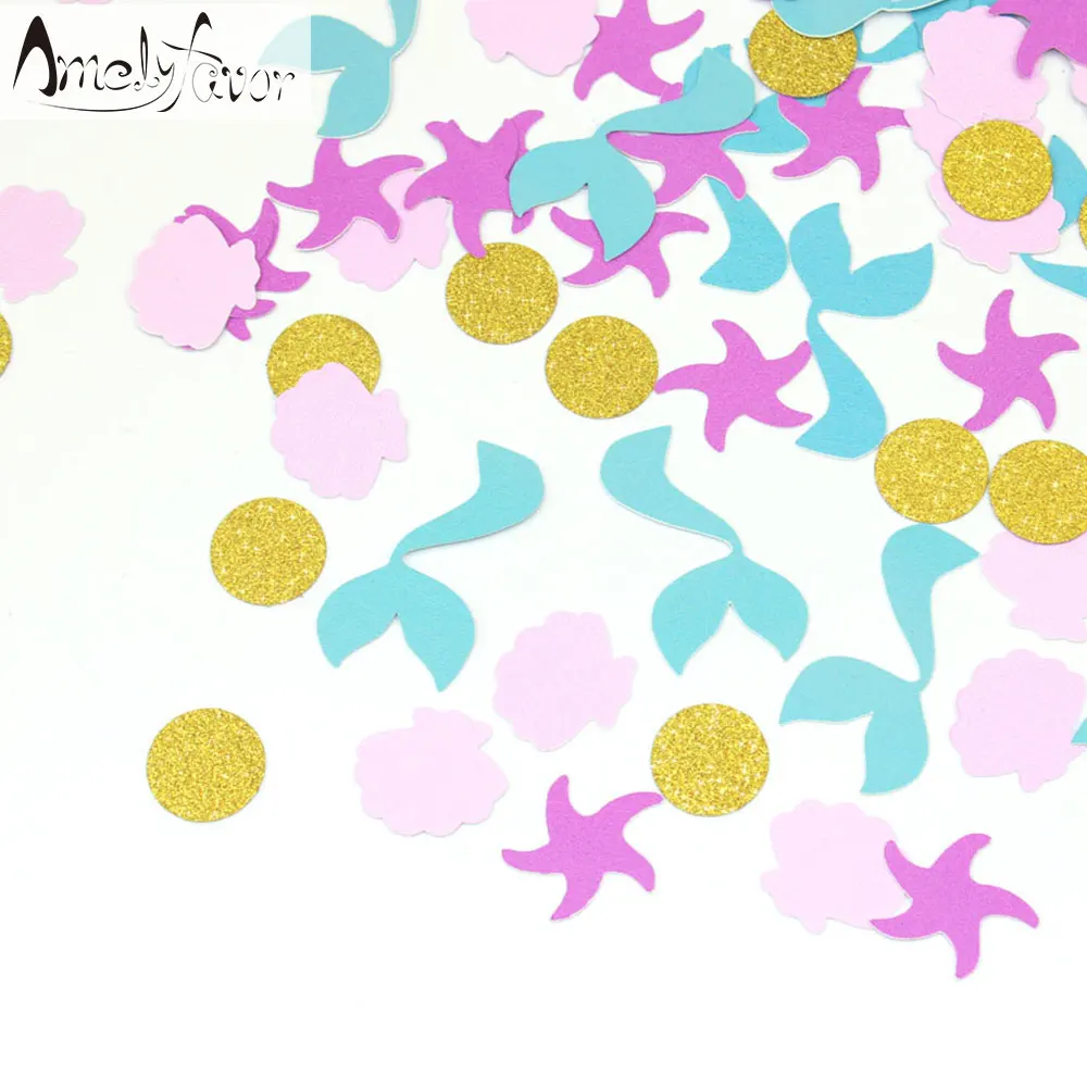 100 piece Mermaid Confetti Mermaid Party Under the Sea confetti Girls ...