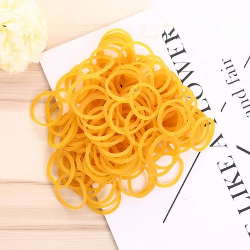 Yellow Rubber Band Elastic Bands for Office School Packaging Bands Loop ...