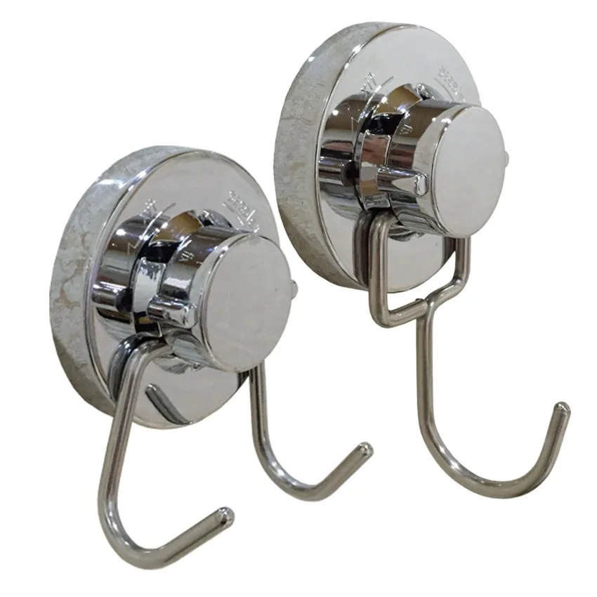 New Stainless Steel Sucker Wall Hooks Waterproof Removable Bathroom