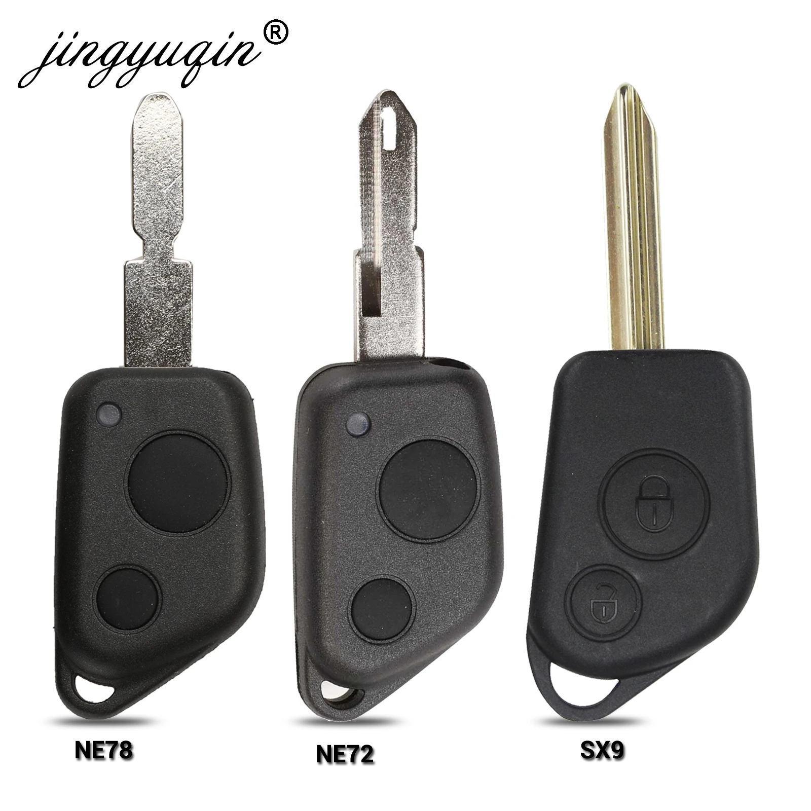jingyuqin-Remote-Entry-Key-Fob-Shell-Case-For-Citroen-Elysee-Saxo-Xsara ...