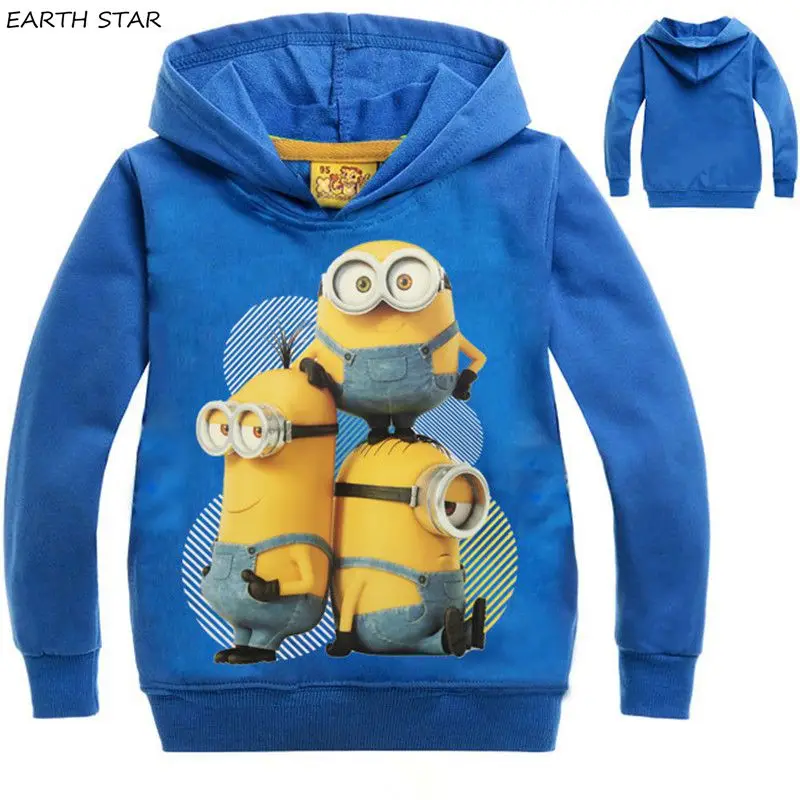 2 8T Spring Autumn Cartoon Boys Hoodies Jackets Cotton Minions Boys ...