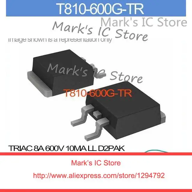 T810-600g-tr Triac 8a 600v 10ma Ll D2pak T810-600g 810-60 T810-600 810 ...