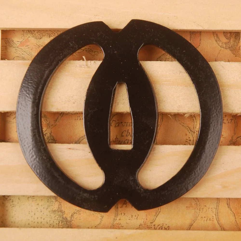 Novo estilo simples musashi ferro tsuba mão guarda para espada japonesa ...