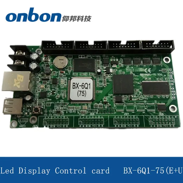 Bx Bx-6q1-75 U + E Port Onbon Lintel Full Color Control Card Led Controller Led Display Sign ...