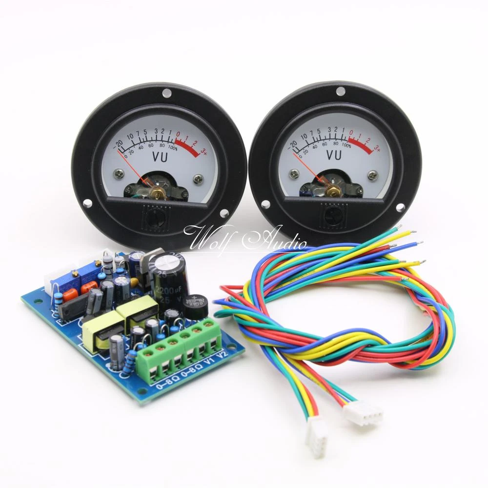 One Pair High end 52mm VU Meter Level Meter dB Power Meter + Driver ...