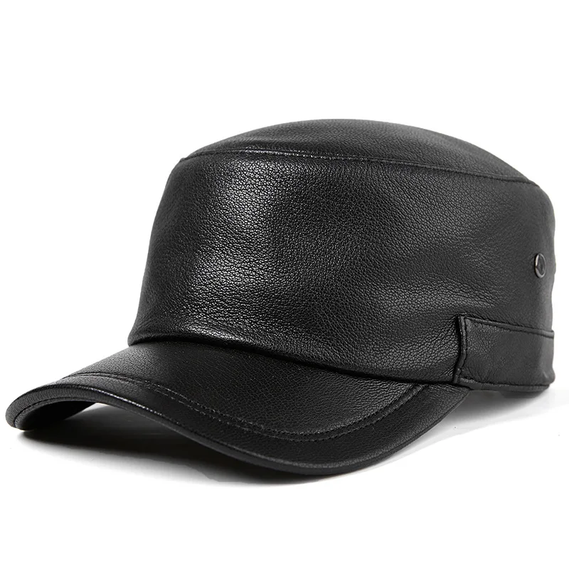 Lady Genuine Leather Hat Cap Man Autumn Winter Baseball Cap Hats Adult ...