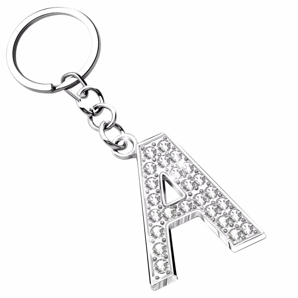 ZOSHI Hot sale Keychains Letters Pendant Silver Plated Key Rings ...