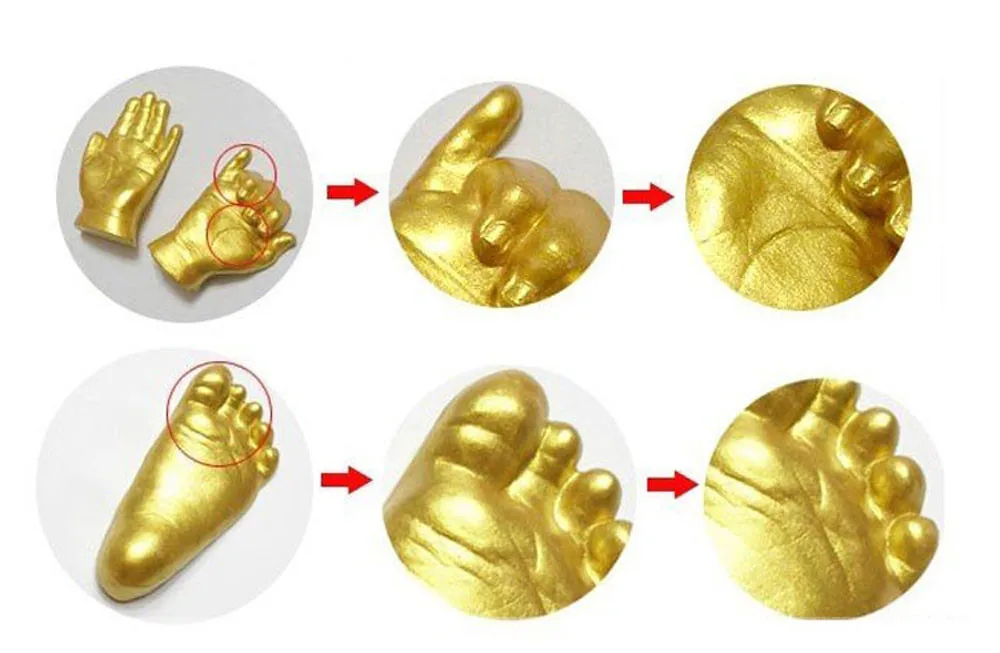 3d hand foot print mold for baby powder plaster&Foot Casting Prints Kit ...