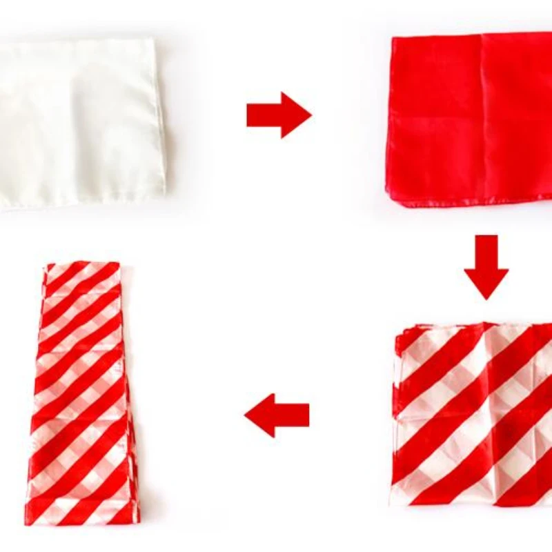Magic group silk red & white zebra silk magic trick magic toy/stage ...