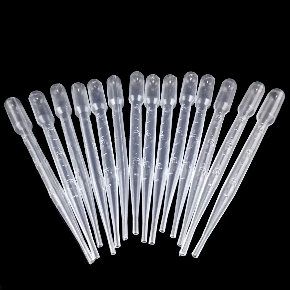 100pcs 3ml Capacity Transparent Plastic Disposable Graduated Transfer ...