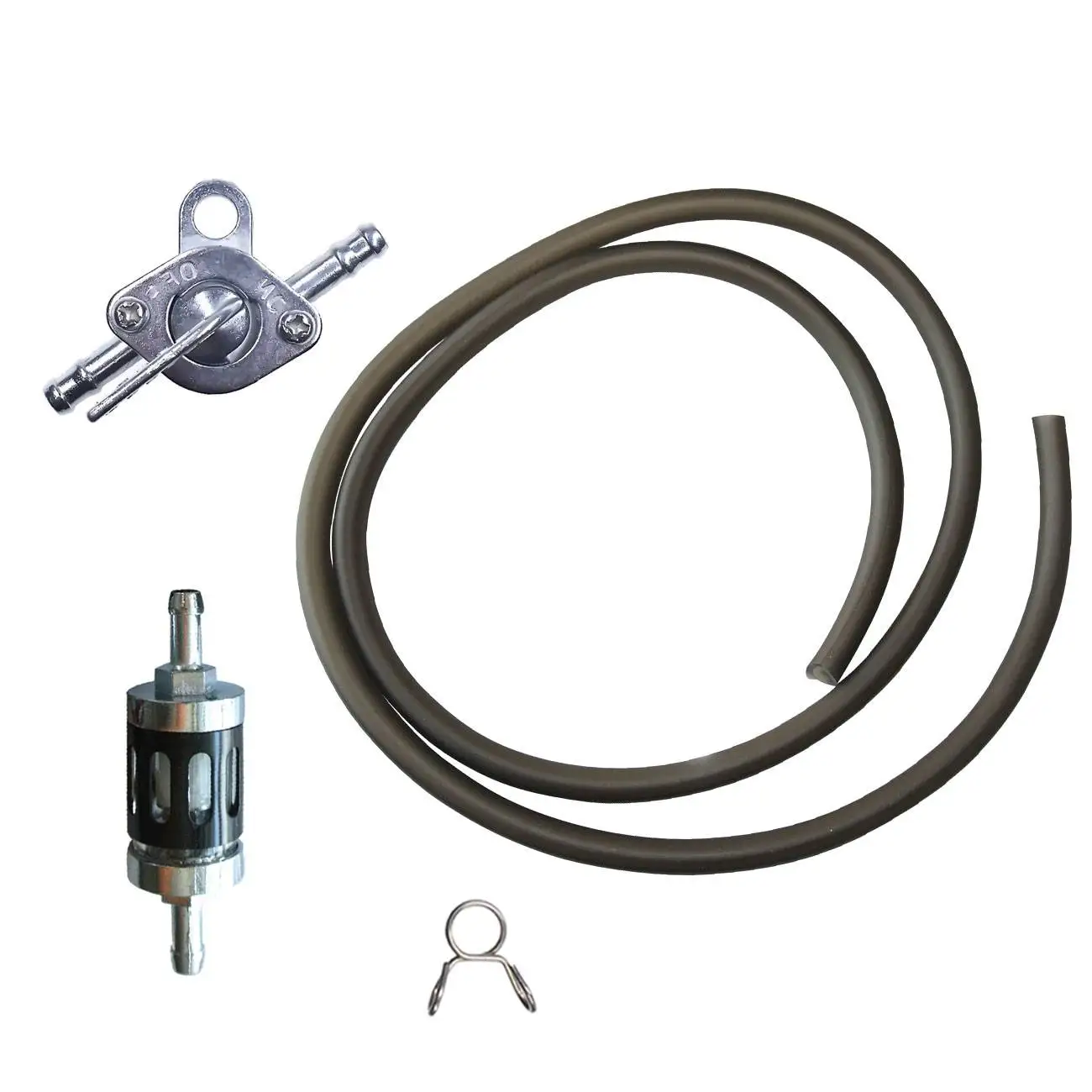 Black Metal Fuel Filter Pipe Line For 90cc 110cc 120cc 125cc 140cc Pit ...