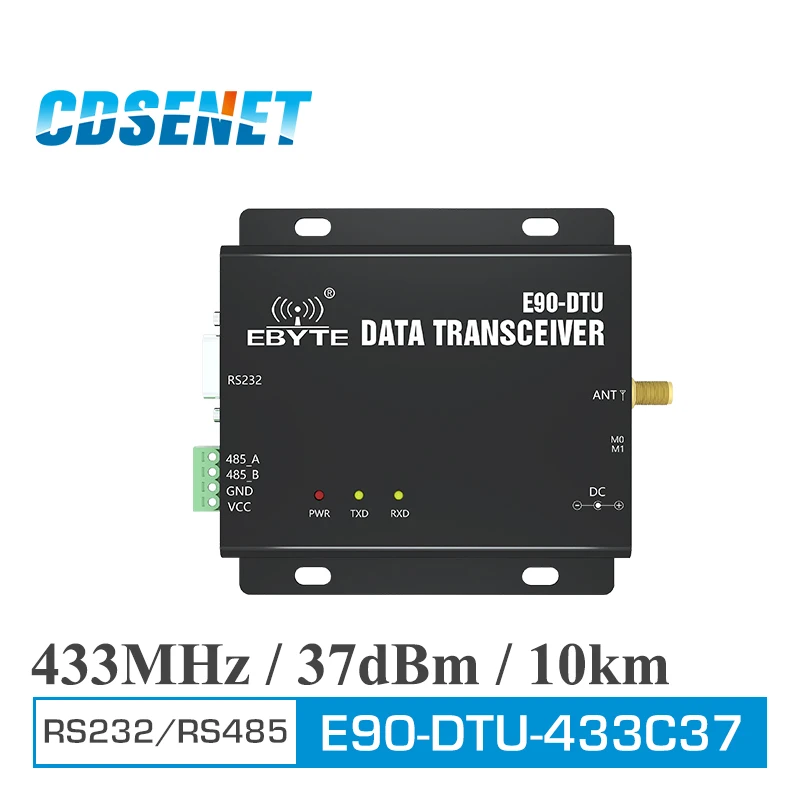 E90-DTU(433C37) ไร้สาย RS232 RS485 Modbus 433MHz 5W ยาวช่วง10Km PLC เครื่องรับส่งสัญญาณและตัวรับ ...