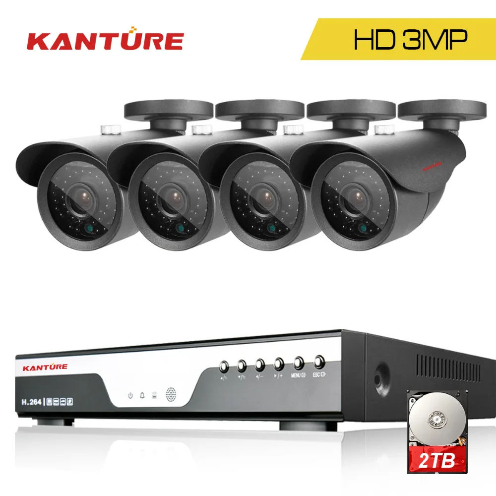 Super Full HD 4Channel 4MP AHD DVR 4pcs 3MP 2048x1536 Security ...