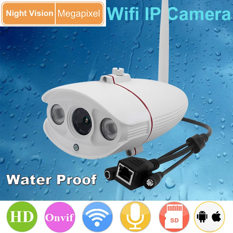 Outdoor Ip Camera waterproof IP67 IR cut Home cctv camera support SD ...