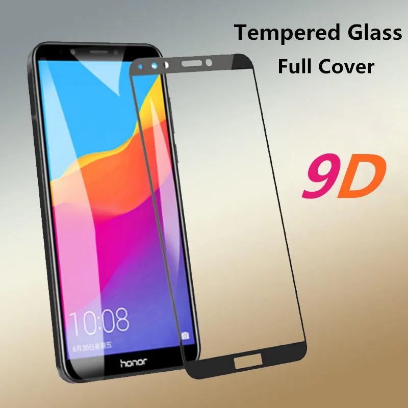 9D закаленное стекло для huawei honor 7a 7c pro Полное покрытие экрана ...