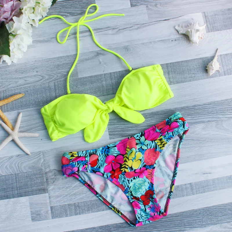 Kailindi Strapless Brazilian Bikini Swimwear Women Sexy Halter Swimsuit ...