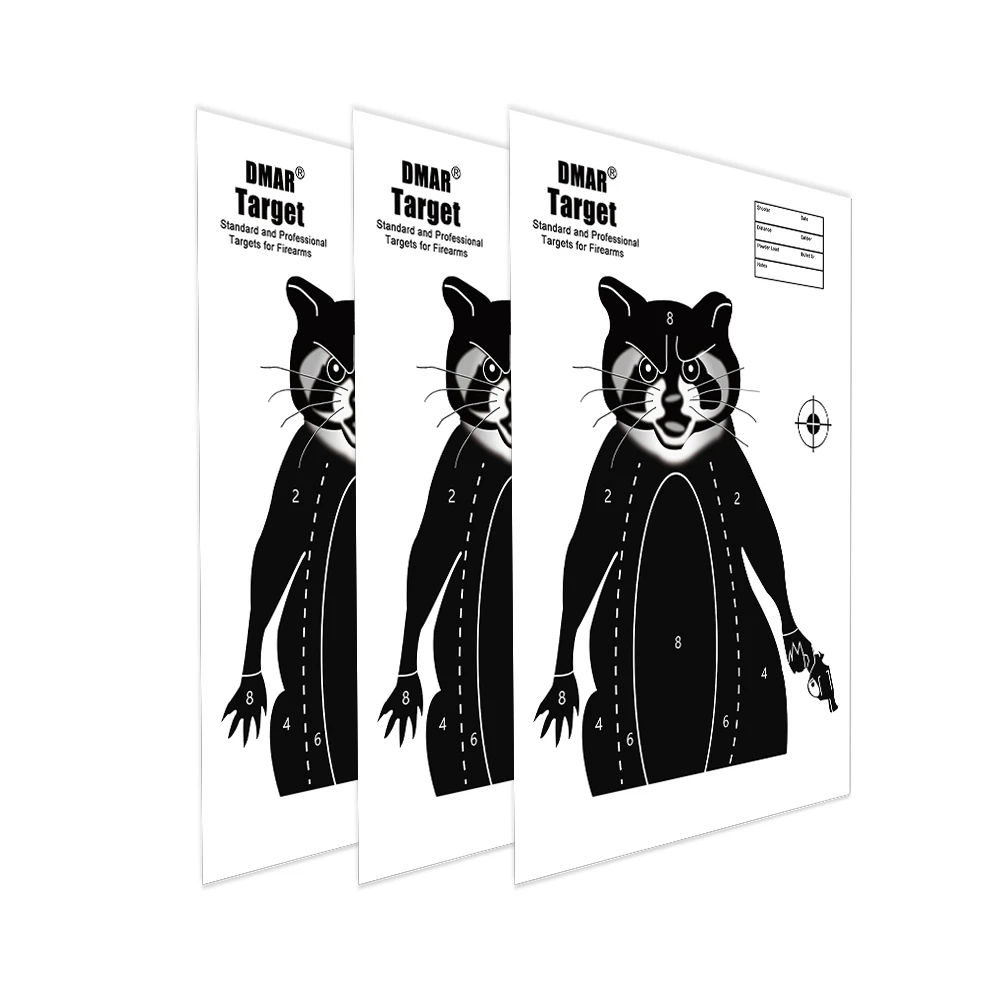 DMAR Leopard Cat Shooting Target Paper Silhouette Archery Bow Airsoft ...