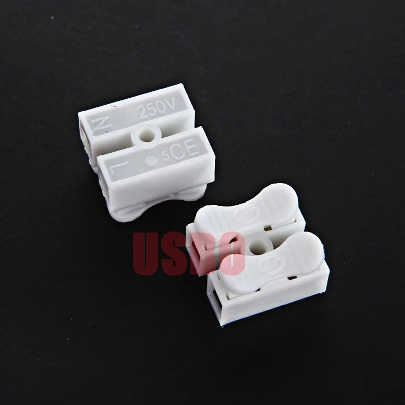 White Pressing Type Electric Wire Connecting Terminal 10A 250V Hight ...