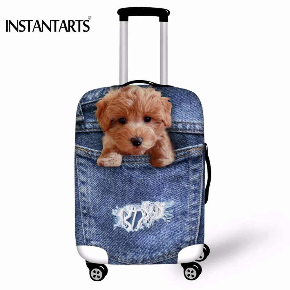 INSTANTARTS 3D Cute Animal Dog Cat Print Luggage Covers Elastic ...