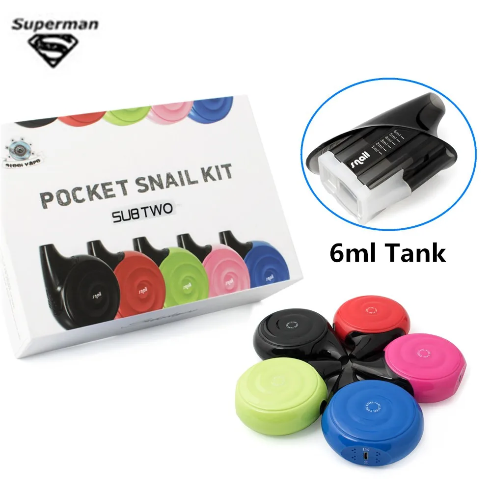 Original Pocket Snail Kit 1200mAh 6ml Cartridge Pod Vape System Ceramic ...