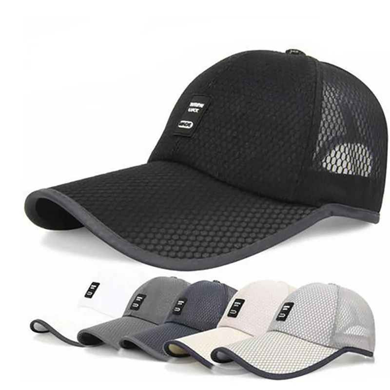 New 5 Style Breathable Mesh Baseball Cap Quick Drying Spring Summer ...