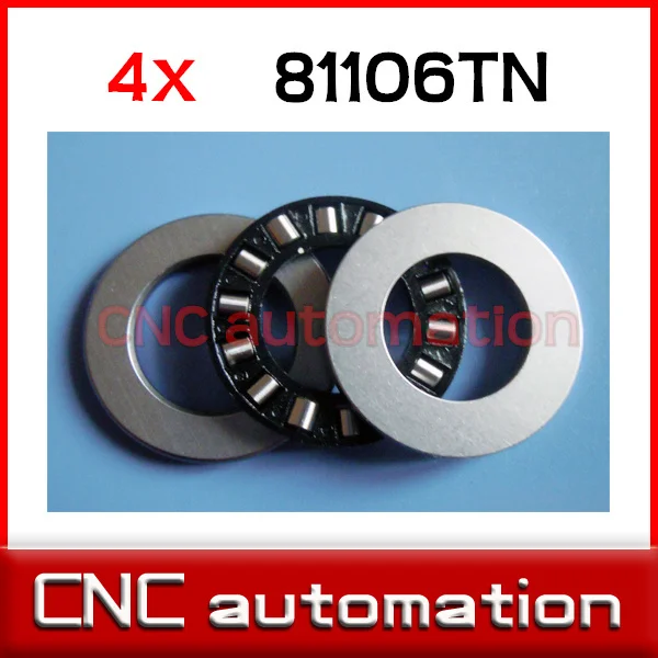 4 pcs 81106 TN 30x47x11mm eixo Rolamentos Axiais de Rolos Cilíndricos ...