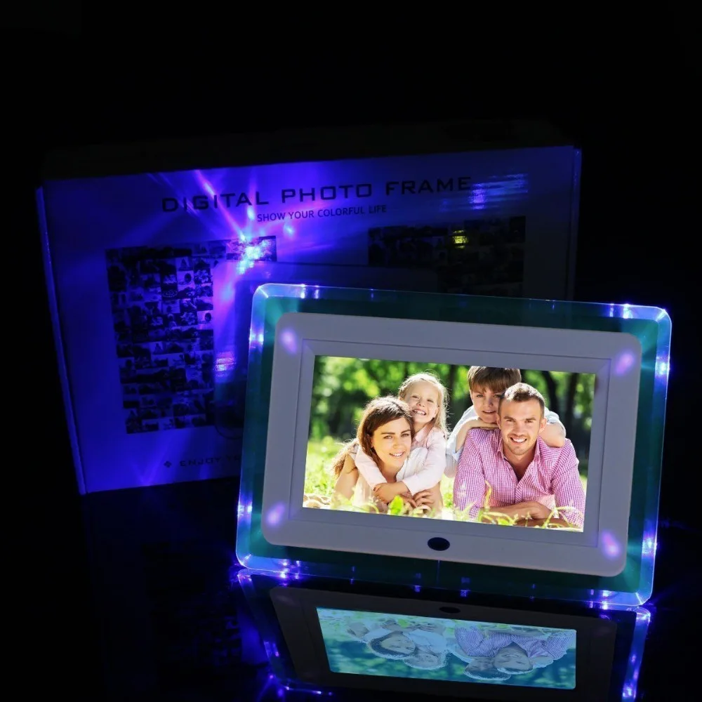 Moldura para foto digital de 7 polegadas, álbum de fotos eletrônico hd ...