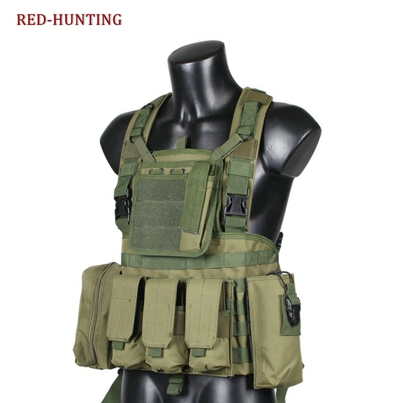 USMC Tactical Combat Molle RRV Chest Vest Rig Paintball Harness Airsoft ...
