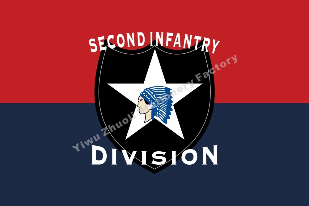 US Army Second Infantry Division 2nd Flag 3ft X 5ft Polyester Banner ...