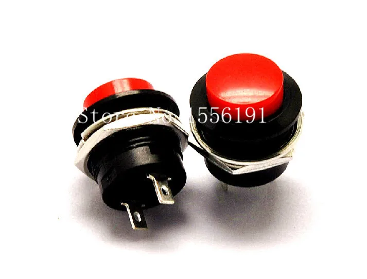 5PCS 2 Pin Push button switch R13 507 16mm 3A/250VAC Automatic reset ...