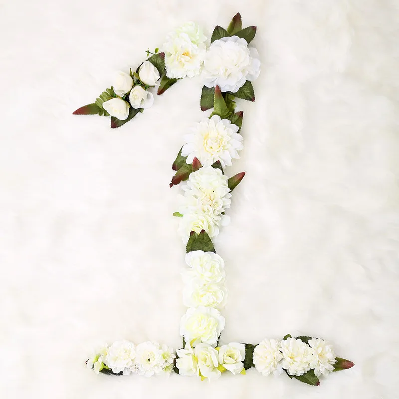 Artificial Flowers Photo Booth Props Babyshower Decoration for A Girl ...