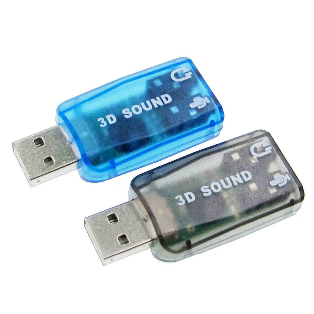 CM108 Chipset USB 2.0 To 3D Audio Sound Card Adapter Virtual 5.1 ...