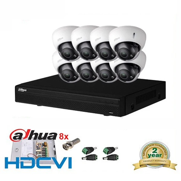 DAHUA HCVR7108H S2 8CH H.264 2MP HDCVI DVR Security System kit +8pcs DAHUA HAC HDBW2220R VF 2MP ...