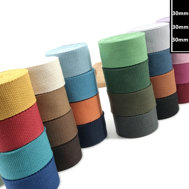 5meter 30mm Width Canvas Ribbon Polyester Cotton Webbing Strap Sewing ...