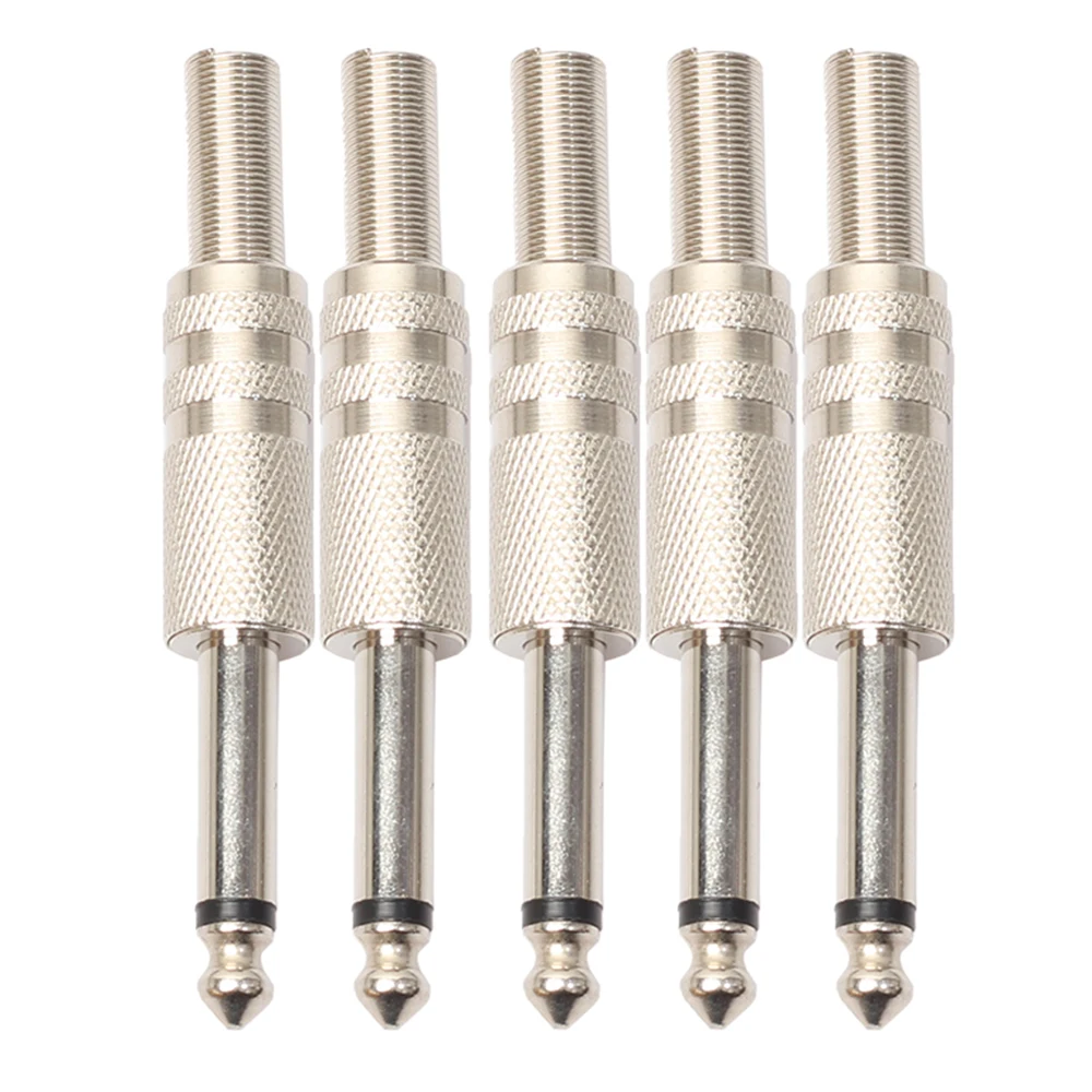 Electric Guitar Cables 3-Pack 6.35mm TS Mono Plug Jacks - Solderless ...