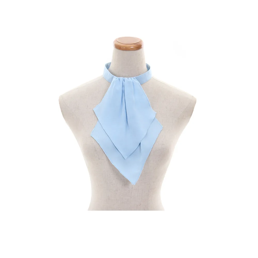 Medieval Victorian Blue Satin Jabot Cravat Edwardian Steampunk Fancy ...