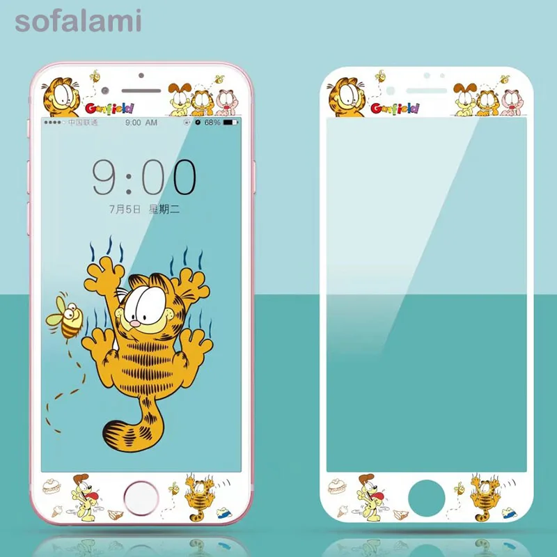 Garfield and Odie Cute Fashion Screen Protector Tempered Glass 2.5D ...