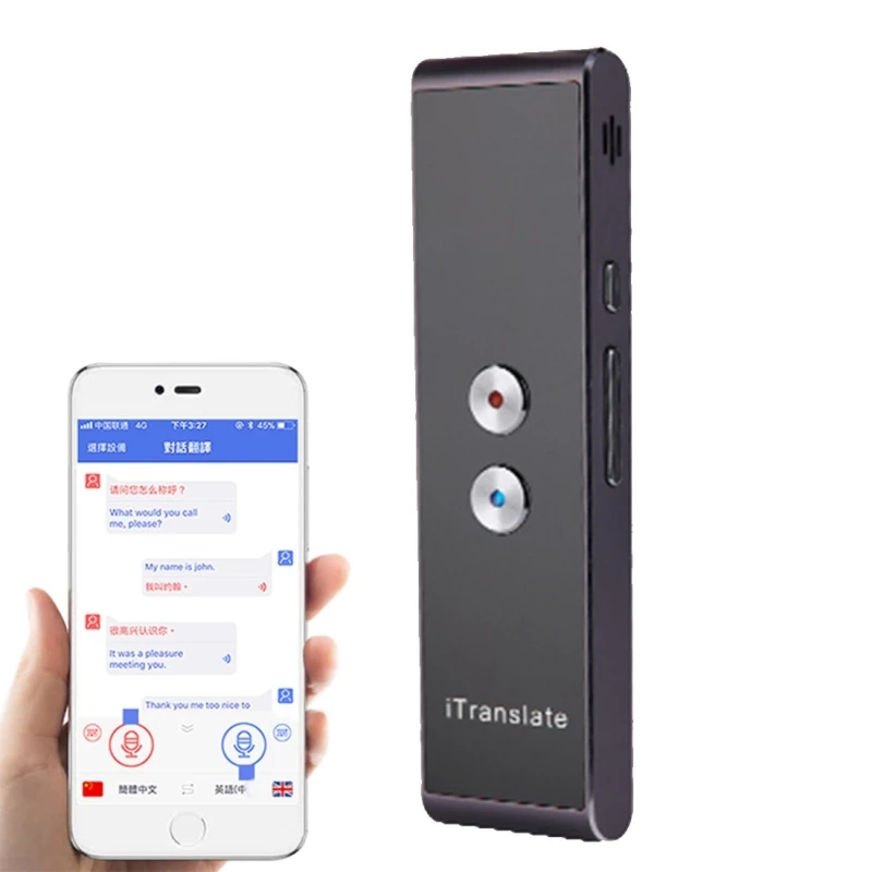 T8 Handheld Pocket Smart Voice Translator Real Time Speech Translation ...