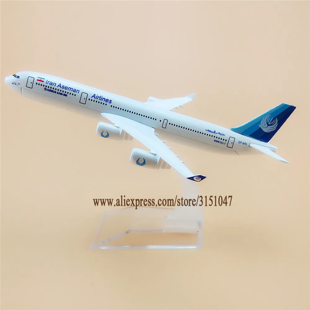 16cm Air Iran Aseman Airlines Airbus 340 A340 Airplane Model Plane ...