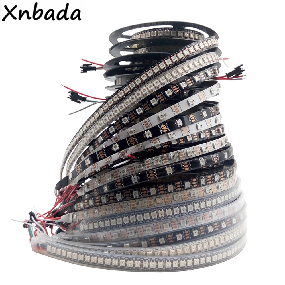 1m/4m/5m WS2812B WS2812 Led Strip,30/60/74/96/144Pixels/Leds/m ...