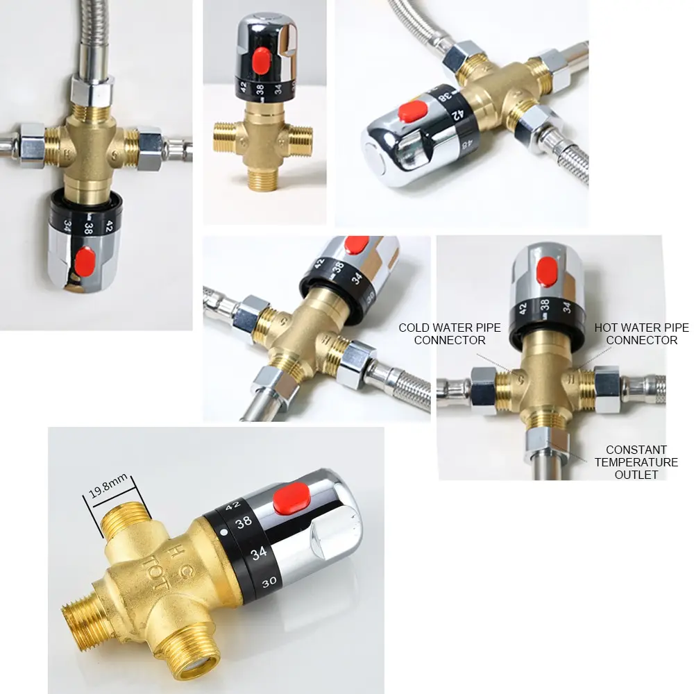 Safe Constant Temperature Pipeline Valve Parts 3 way Criss cross ...