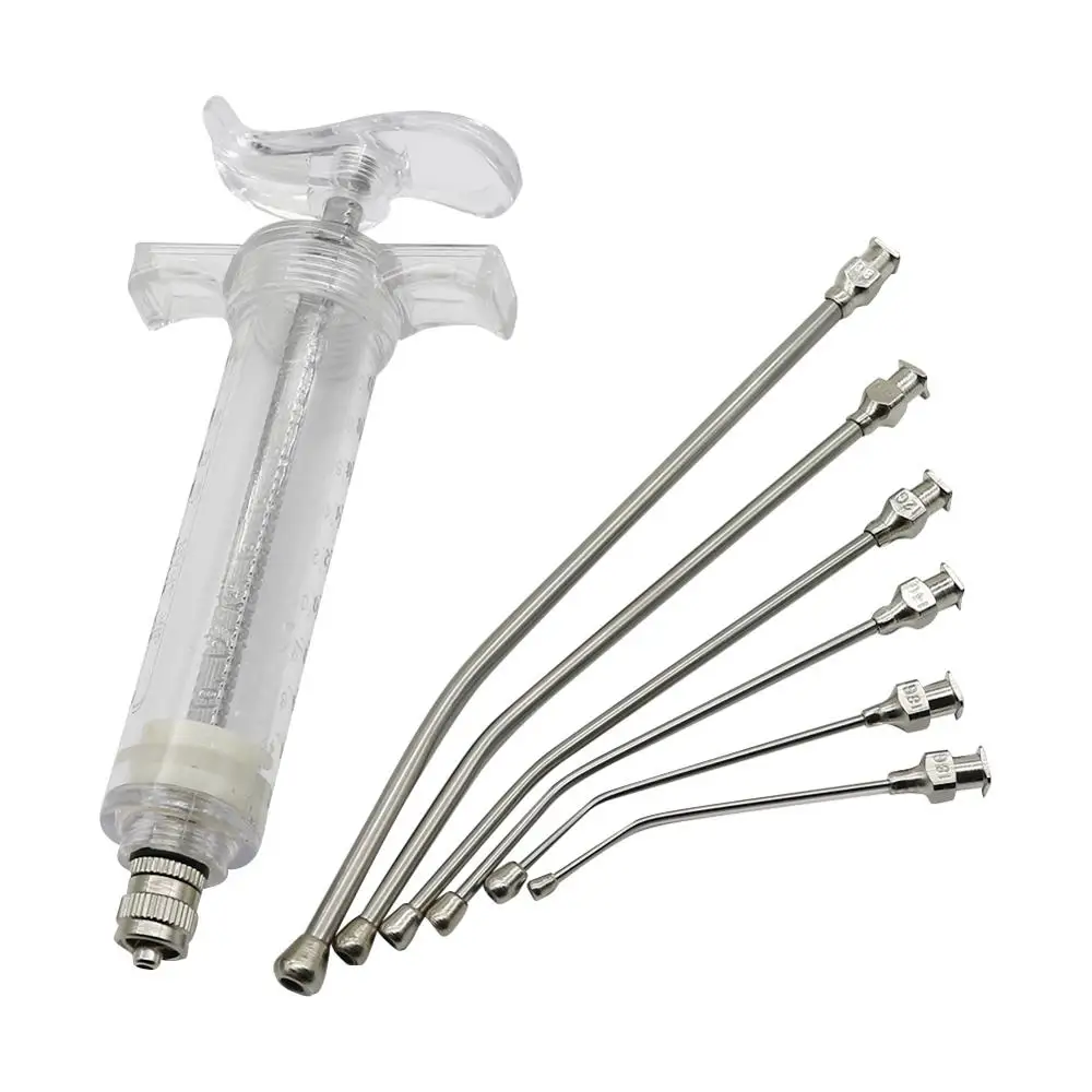 Jeringa de alimentación para loros, 7 unids/lote, 10ml/20ml/50ml, con 6 ...