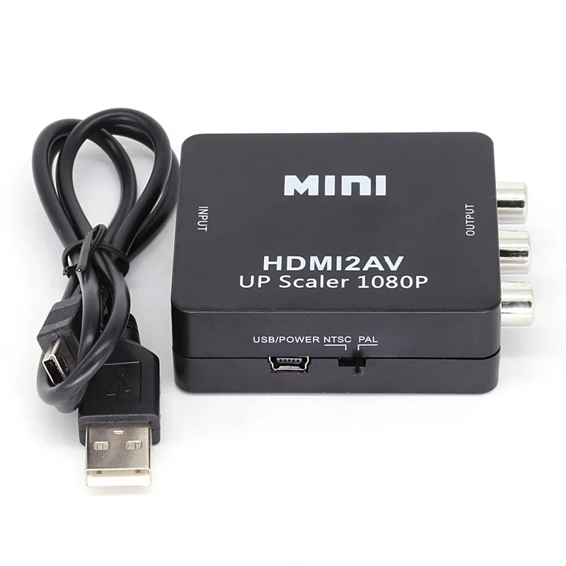 Upgrated Mini HD HDMI2AV 1080P Video Converter Box HDMI to RCA AV/CVSB ...