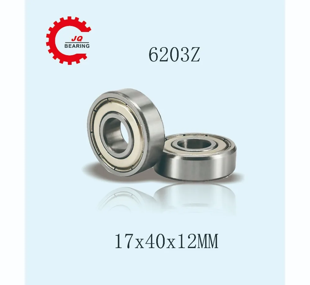 JQ Bearings Free Shipping 10 Pieces 6203 6203Z 6203ZZ 17*40*12 mm ...